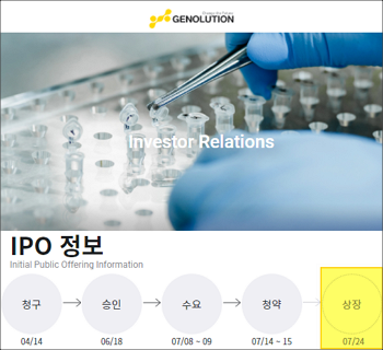 [IPO] 제놀루션 상장 안내드립니다. – Genolution